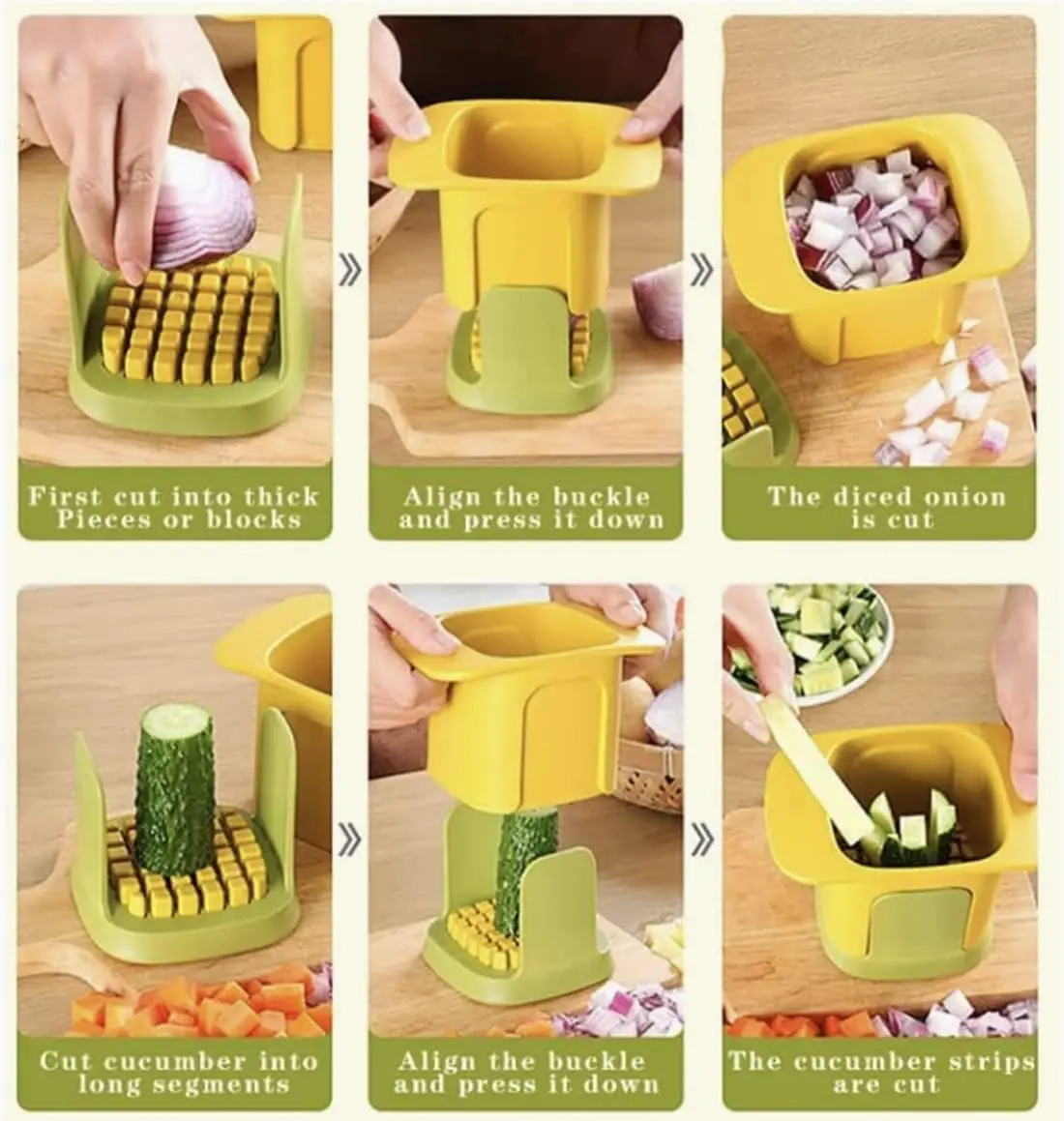 2-in-1 Hand Pressure Vegetable Onion Cucumber Slicer