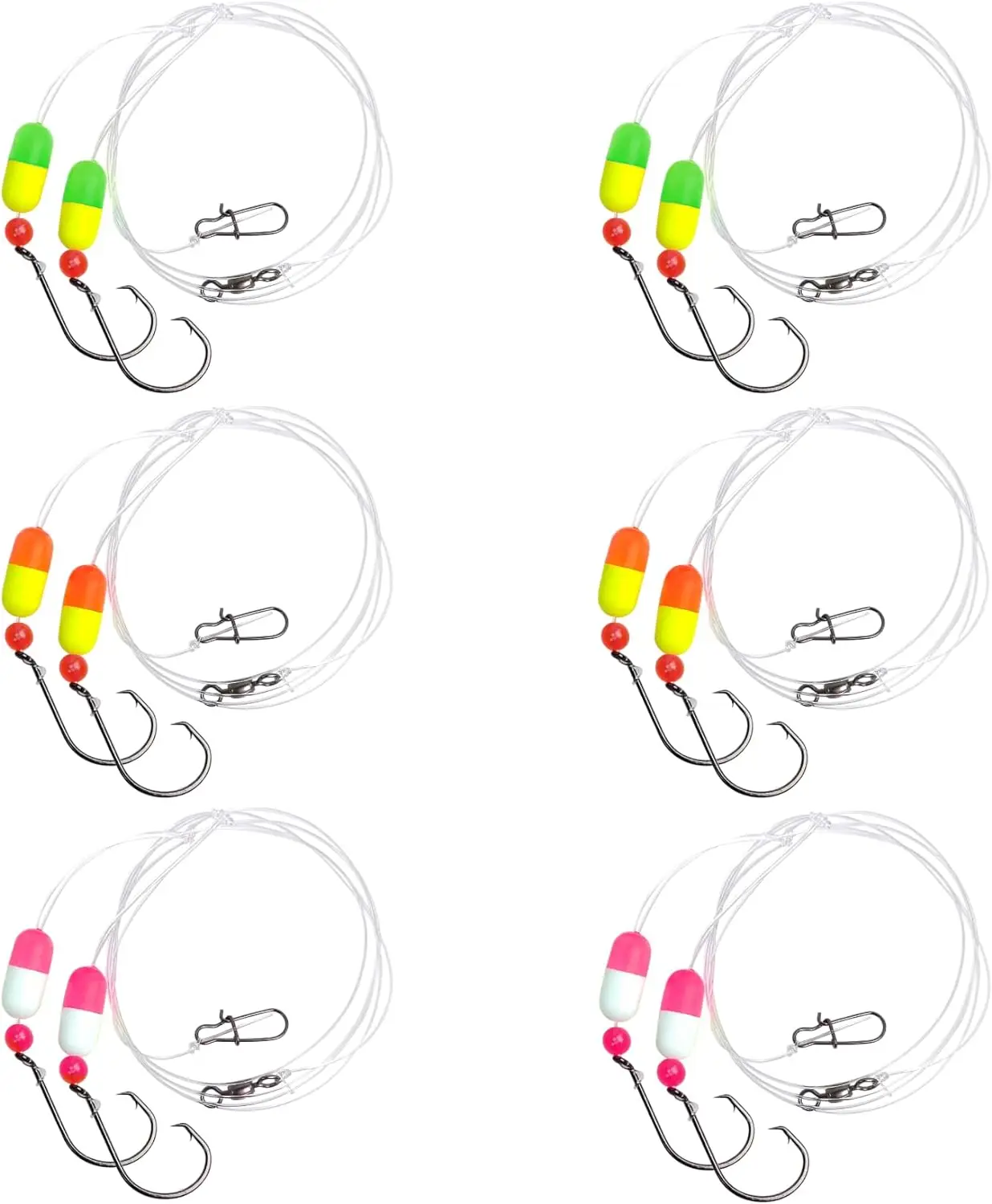 Saltwater Pre Rigged Pompano Rigs For Surf Fishing High Low Rigs With ...