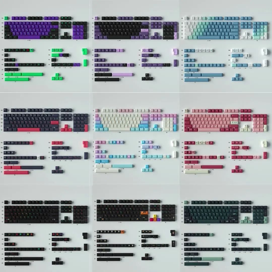 Cherry Pbt Dye Sublimation Keycaps Set For Mechanical Keyboards - Oem