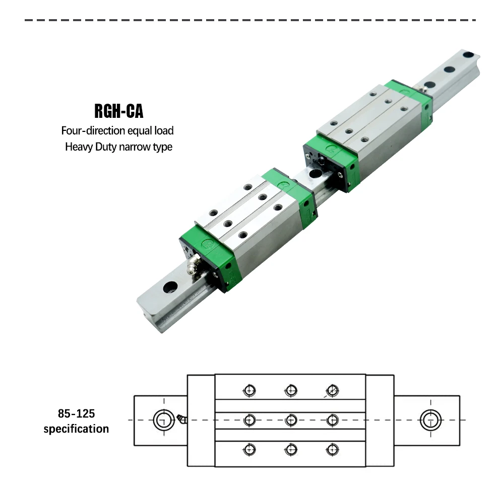 China RGH/RGW Linear Rail and Block Square Linear Guide Rails RGR With ...