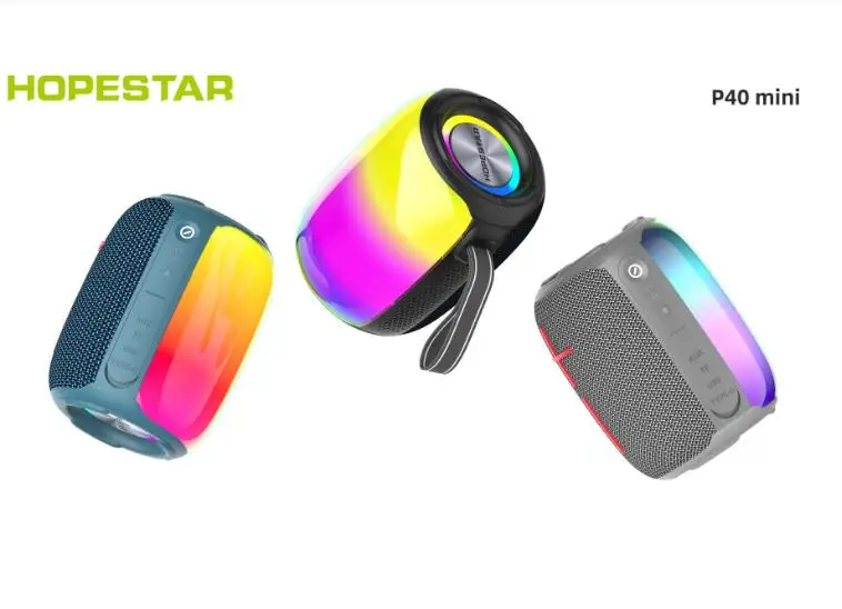 Color Changing Wireless Speaker - IPX6 Waterproof & 9 LED Themes