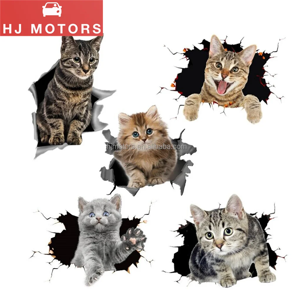 Custom Car Decals Body Sticker Dog Cat Animal Funny 3d Auto Bumper ...