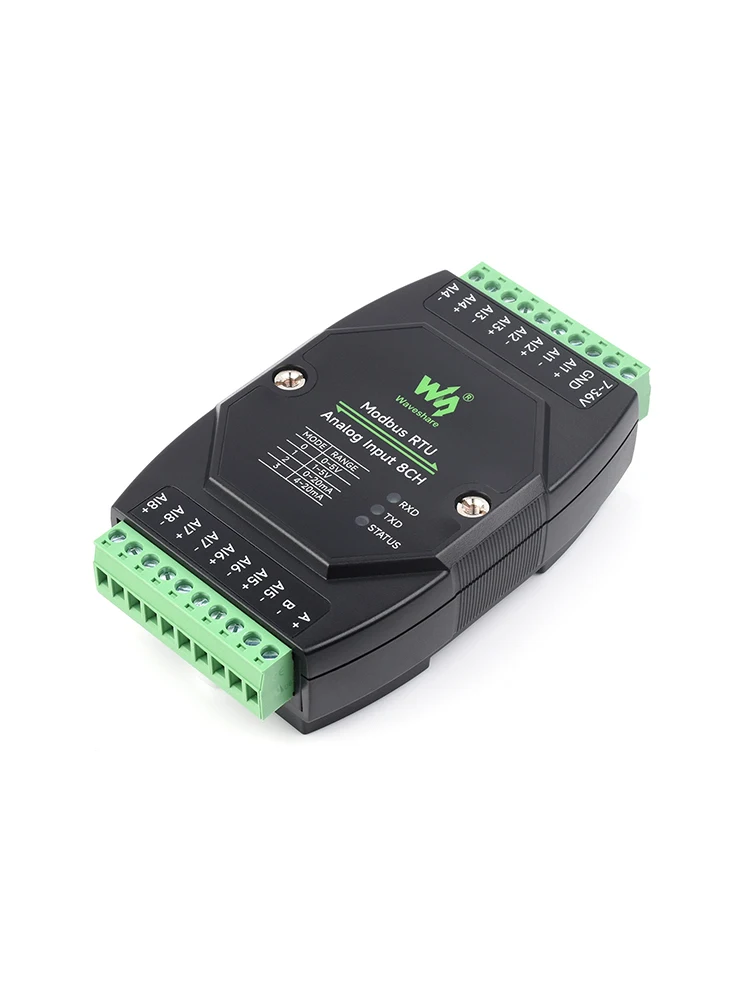 Waveshare industrial grade 8-channel analog signal acquisition module RS485 voltage and current ...