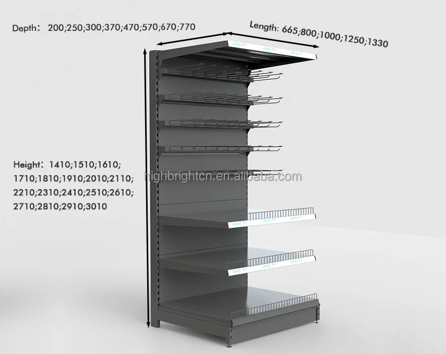 Highbright Display Racks - Versatile Metal Shelves for Supermarkets