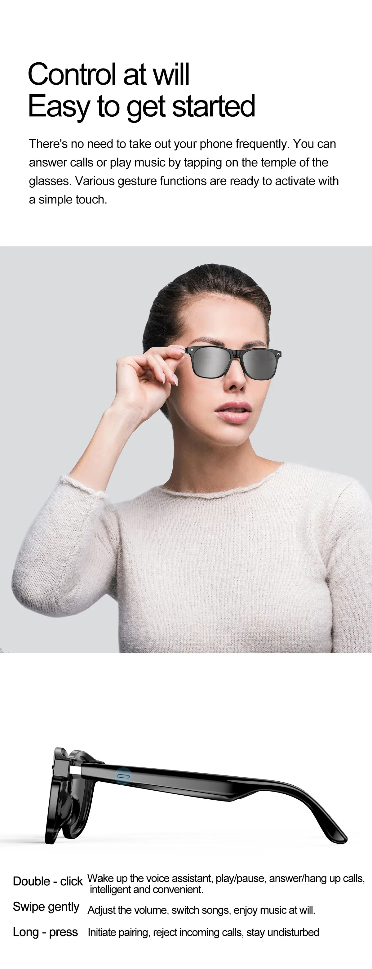 2025 Ai glasses f01 Smart BT Glasses Anti-UV Outdoor Sport Glasses ...
