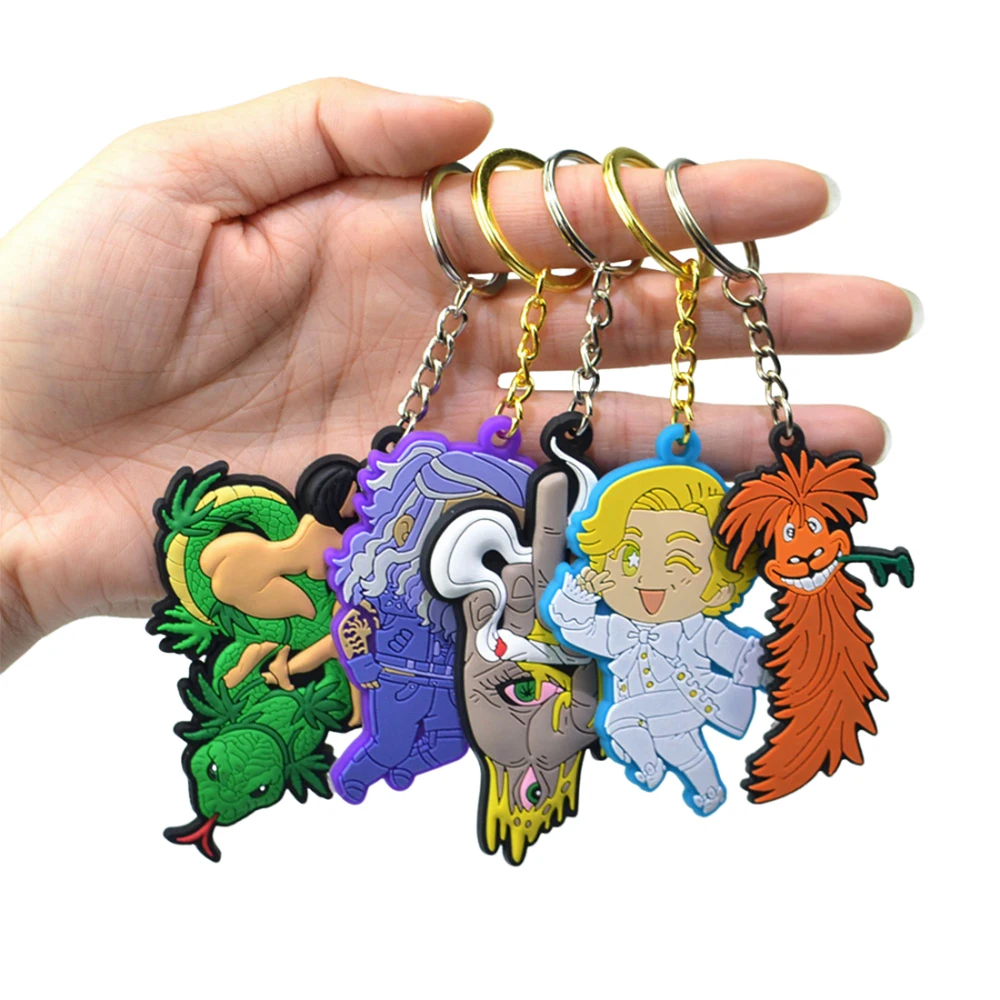 Wholesale Custom Soft PVC Keychains with 2D 3D Anime Logo