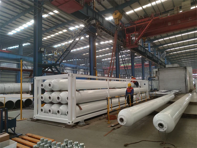 10 CNG Tubes Skid Mounted - 40-Feet Compressed Natural Gas Container by ...