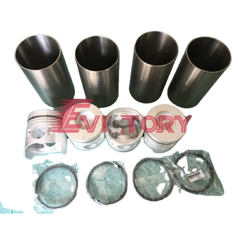 For Mitsubishi 4d33-t Rebuild Overhaul Kit Piston Ring Full Gasket Set ...