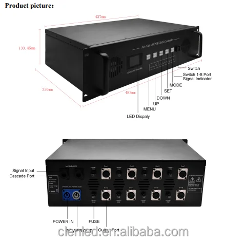 LED Controller Artnet for Pixel Light RDM Supported Dmx Led Controller for Events Club Stage ...
