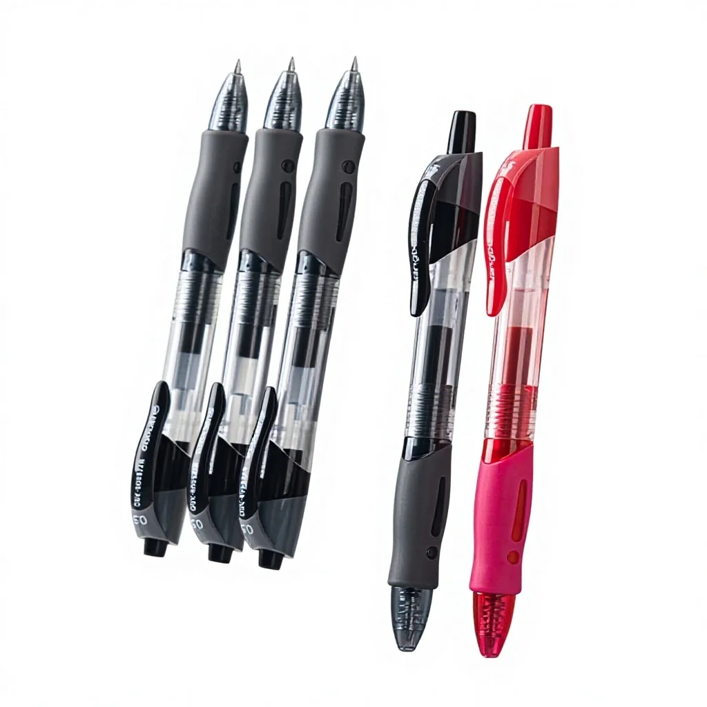 Press Gel Pen 0.5mm Smooth Sign Black Student Exam Brush Pen Plastic ...