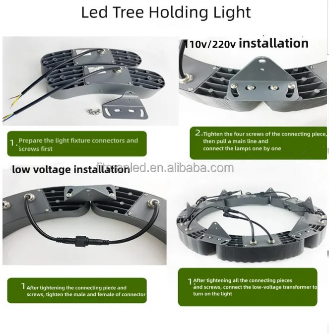 DMX Outdoor RGB Color Palm Tree Ring Light 18W IP65 Waterproof Park ...