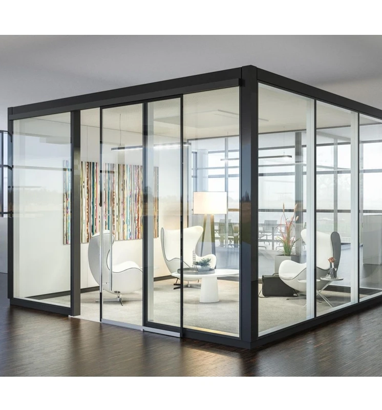 Modular Office Glass Partition Cubicle System Modern Room-in-Room ...