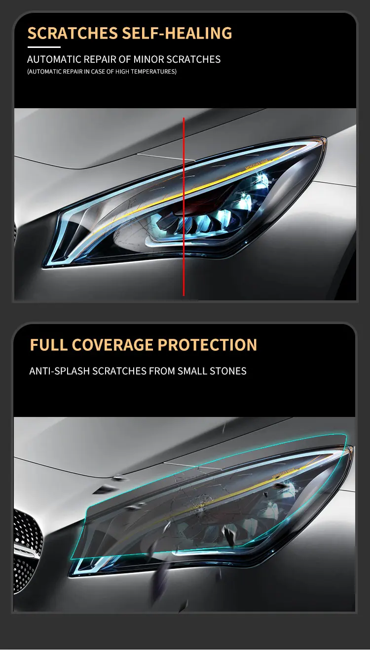 0.3*10m Special Light Black Tph Ppf Car Headlight Protection Film ...