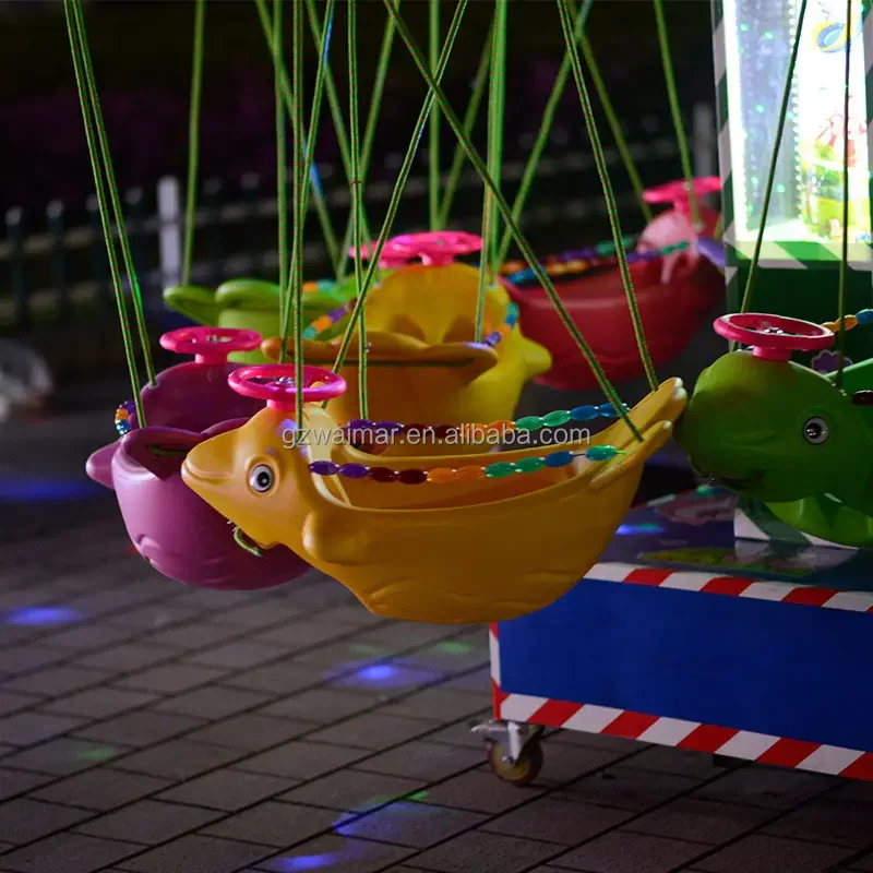 Custom Amusement Park Rides Rotating Flying Chair Merry Go Round Kids ...