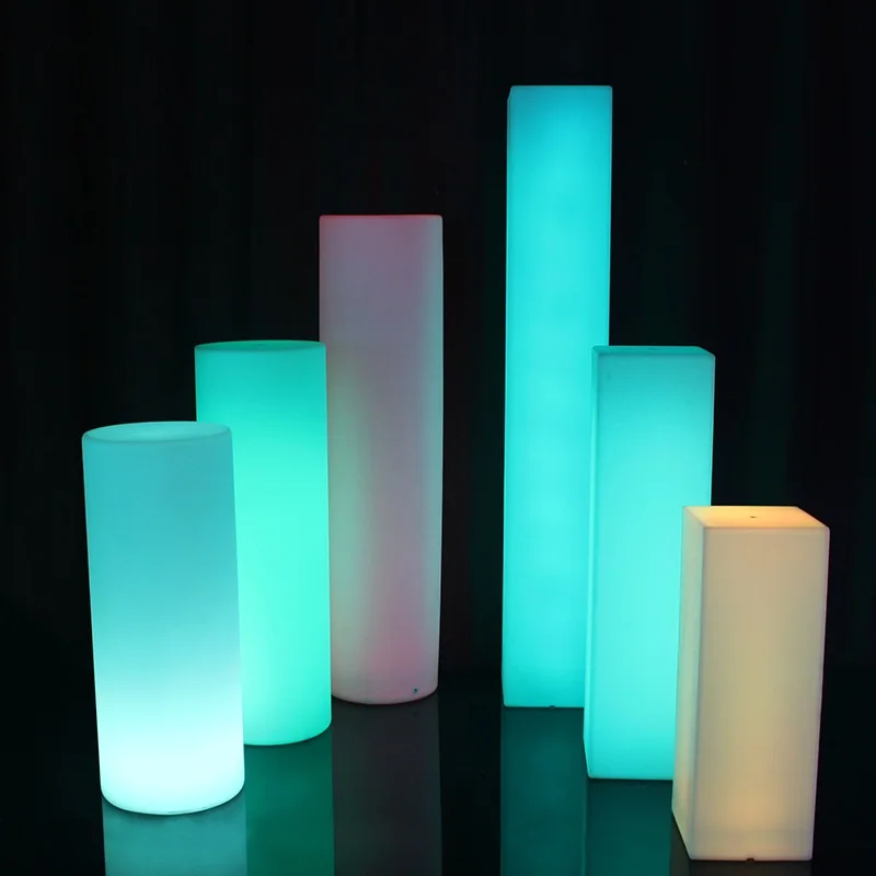 Umbrella Style Led Lighted Pillars Plinth With Crystal Pedestal Stand ...
