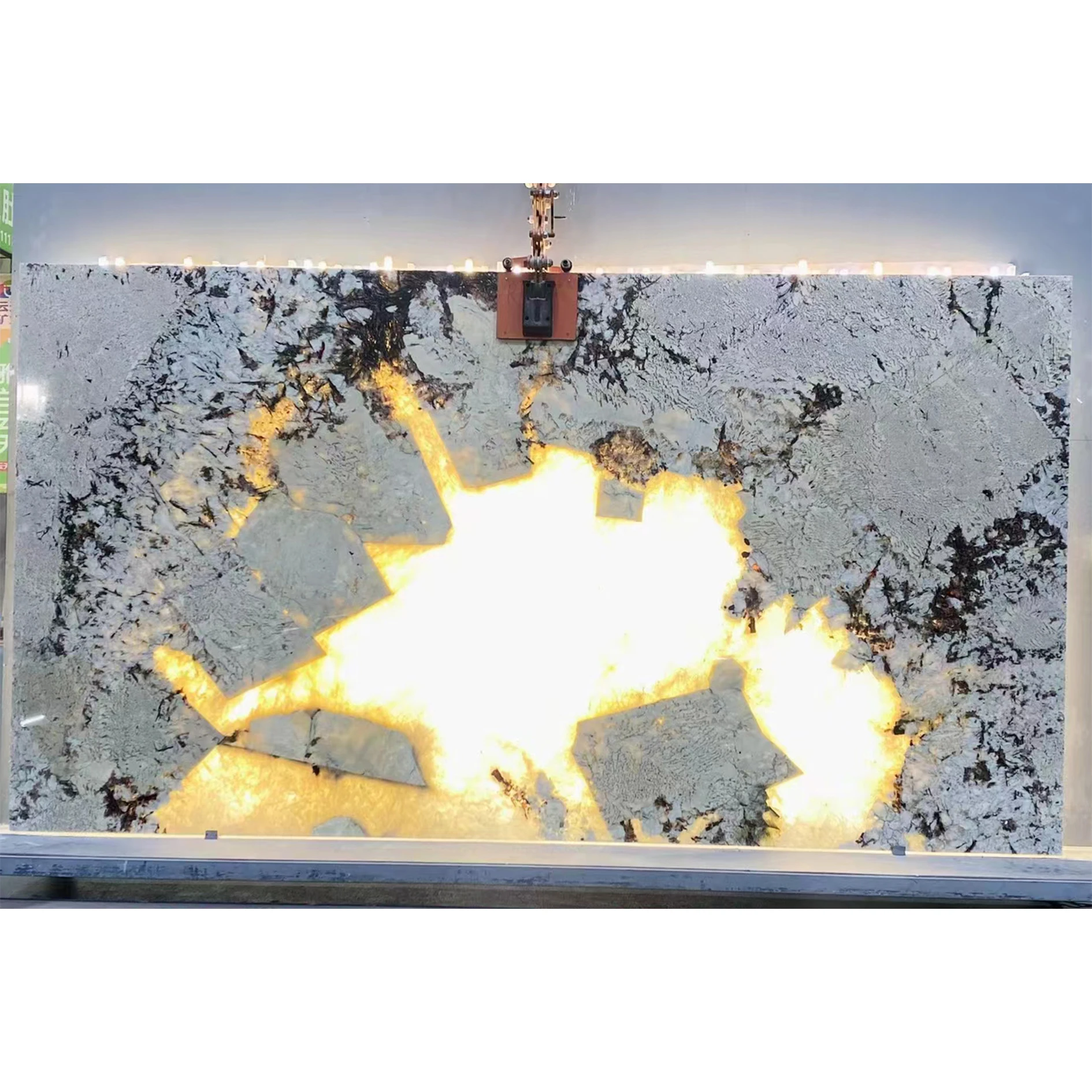 Brazilian Patagonia Onyx Marble Slab - Backlit Bookmatched Decorative ...
