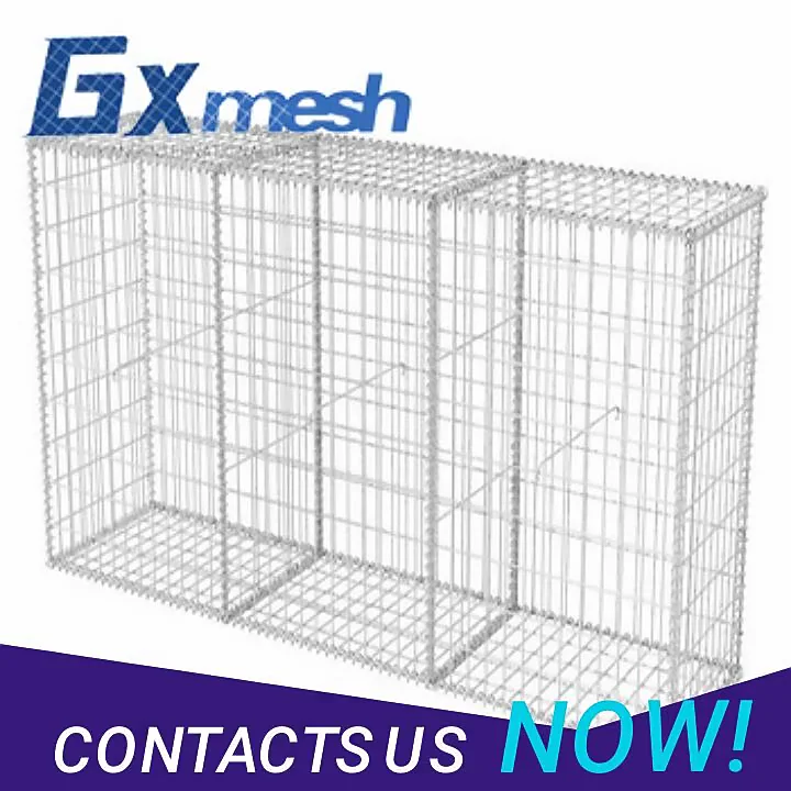 New Design 2m X 1m X1m Hot Dipped Galvanized Gabion Wall Baskets Welded ...