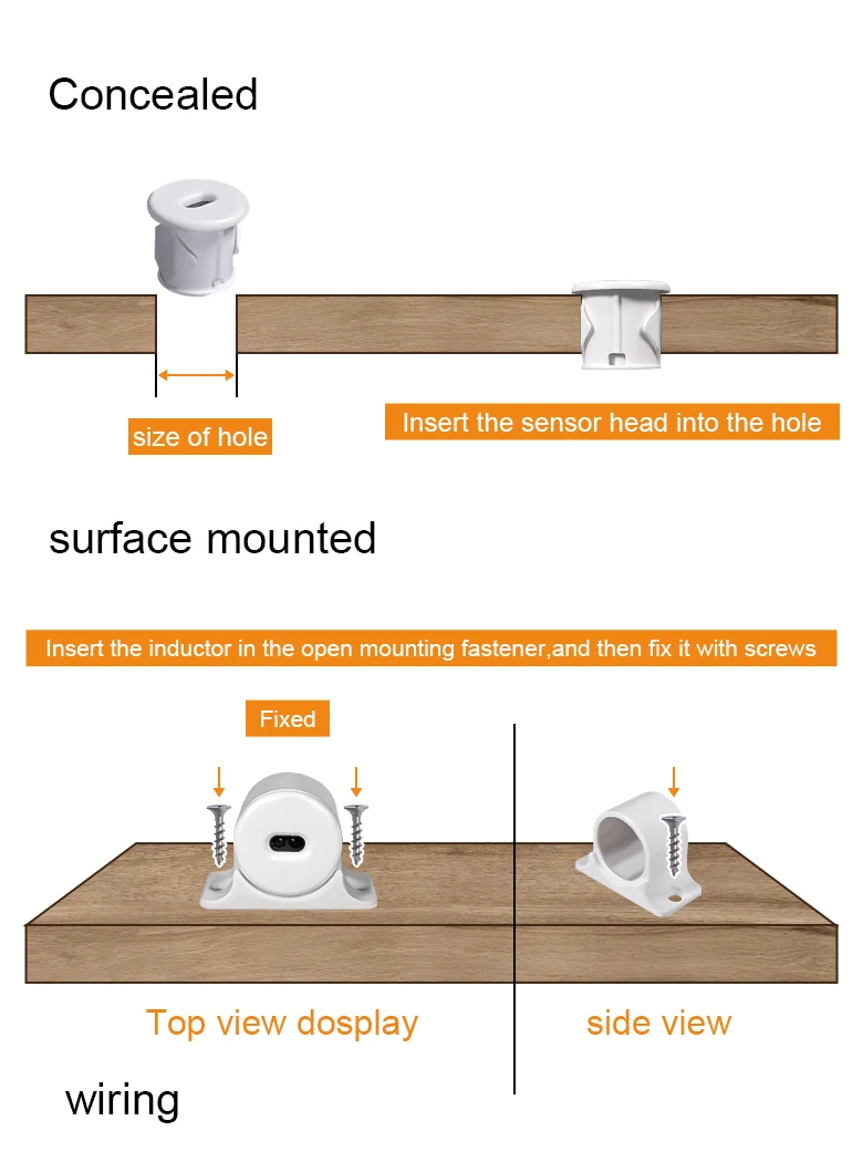 Surface Mounted 12v 24v 3a Wardrobe Light Pir Motion Sensor Switch ...