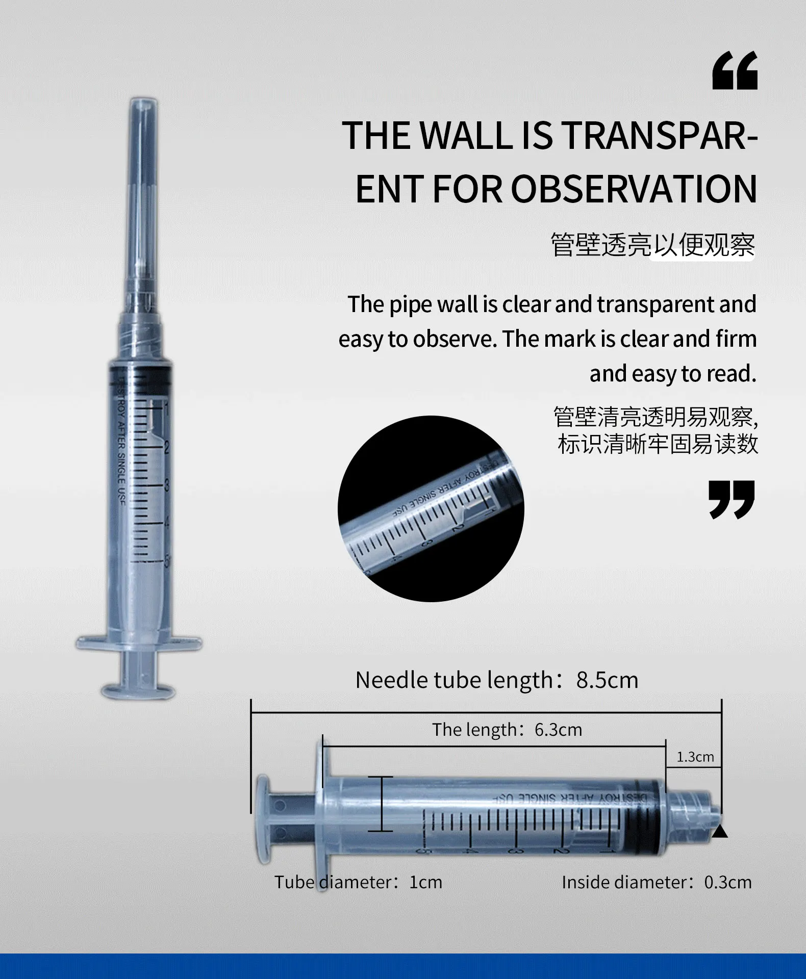 Wholesale Syringe Non Luer Lock Syringes 1ml 2ml 3ml 5ml 10ml for Lab ...