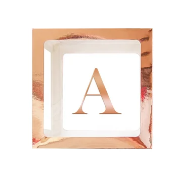 Reusable Diy Alphabet Transparent Box Latex Balloon Storage Blocks For ...