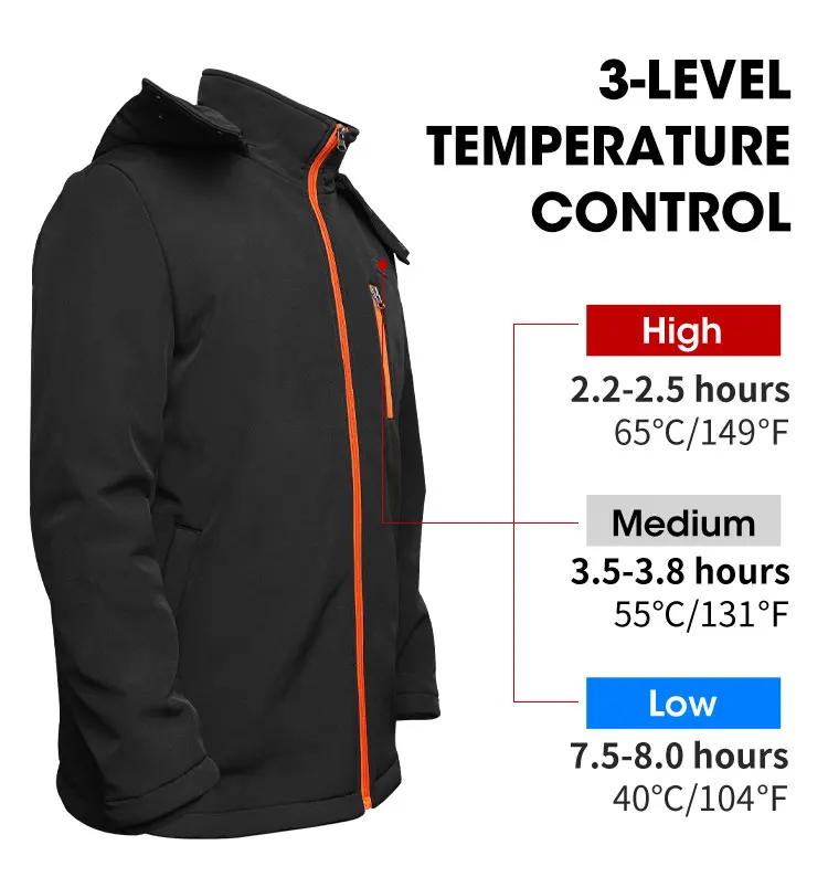 In Stock 5v 7.4v Body Warmer Jacket Smart Heated Clothing Winter Custom ...
