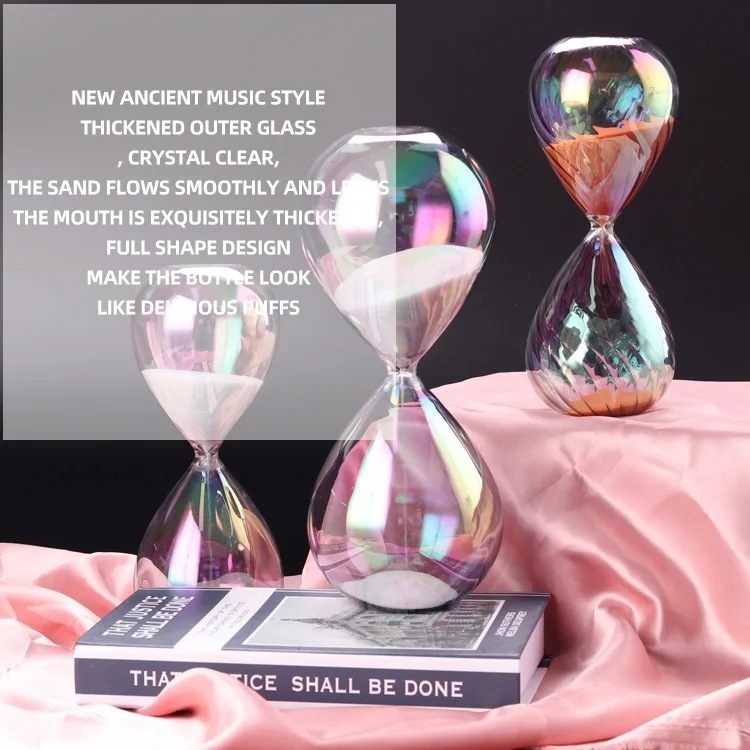 1 3 5 Minutes Glass Hourglass Tea Timer - Customizable Sand Color