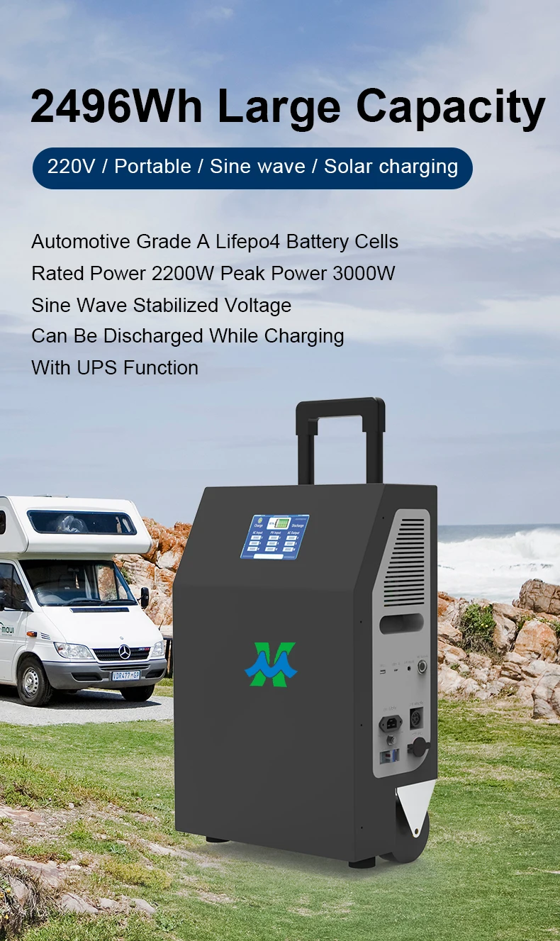 2000w Outdoor Portable Power Station Lifepo4 3600w For Laptop Camping ...