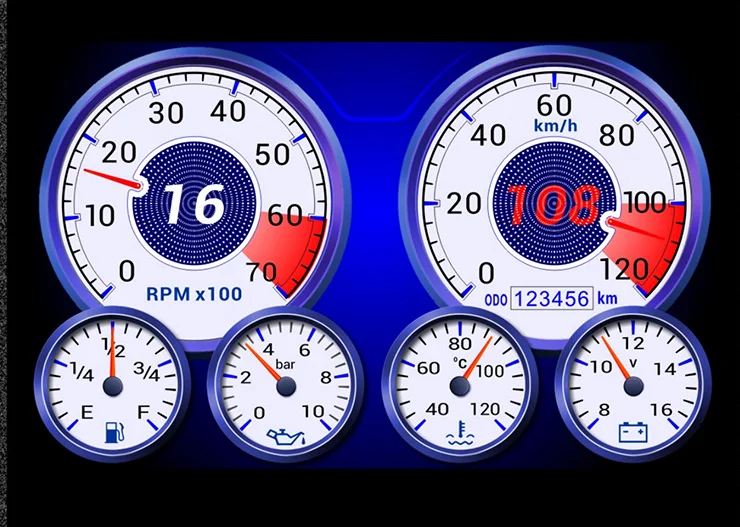 Can Bus Interface Digital Cluster Lcd Screen Dashboard Speedometer ...