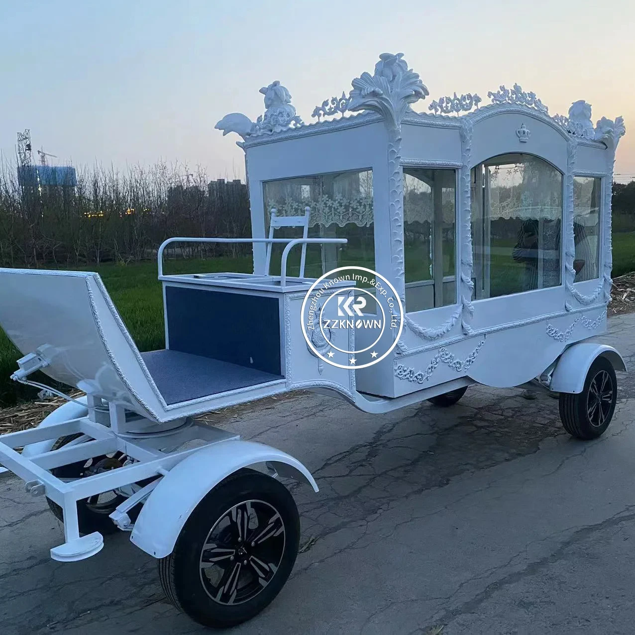 Glass Covered Black Funeral Hearse Electric Horse Carriage/horse-drawn ...