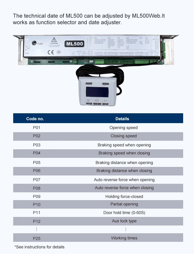 Doortec ML500 Automatic Sliding Door System for Glass Door