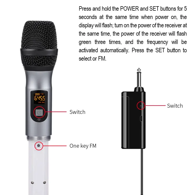 Universal Wireless Microphone - Perfect for Karaoke & Stage
