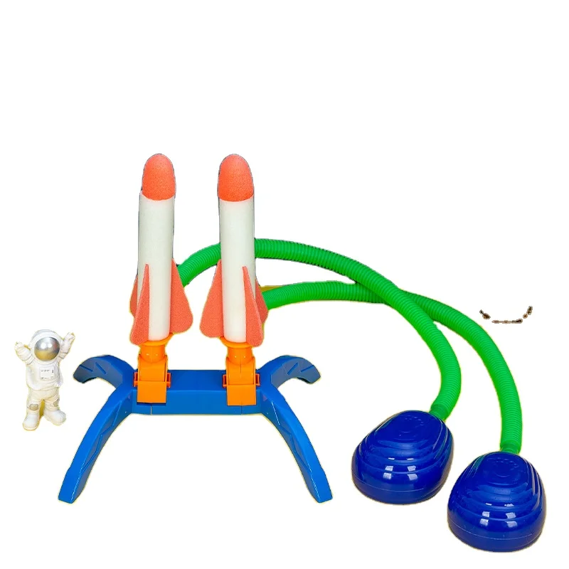Two Children's Feet On A Small Rocket To The Sky Outdoor Light Ejection ...