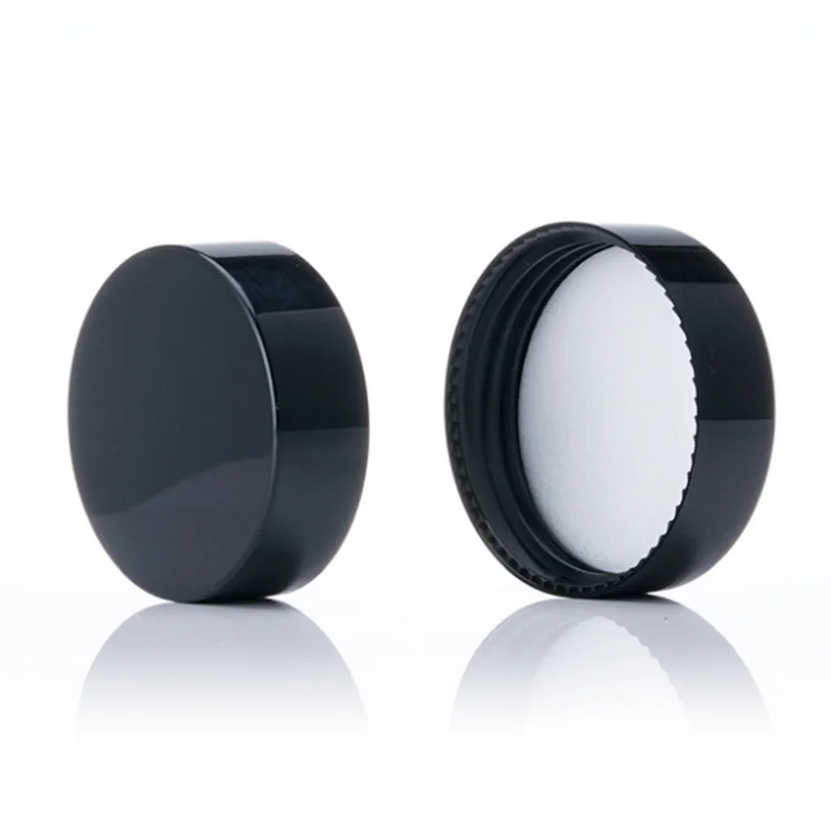 Pp Screw Lid Cap With Pressure Sensitive Seal Liner Black White 45mm ...