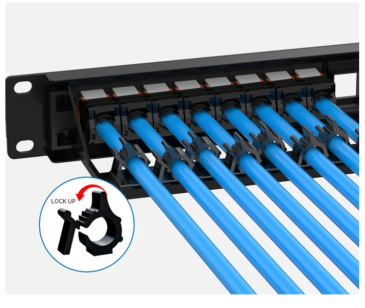 ZHEFAN Cat6 24 Ports Ftp Patch Panel Cat6A Ftp 24 Port Lan Patch Panel ...