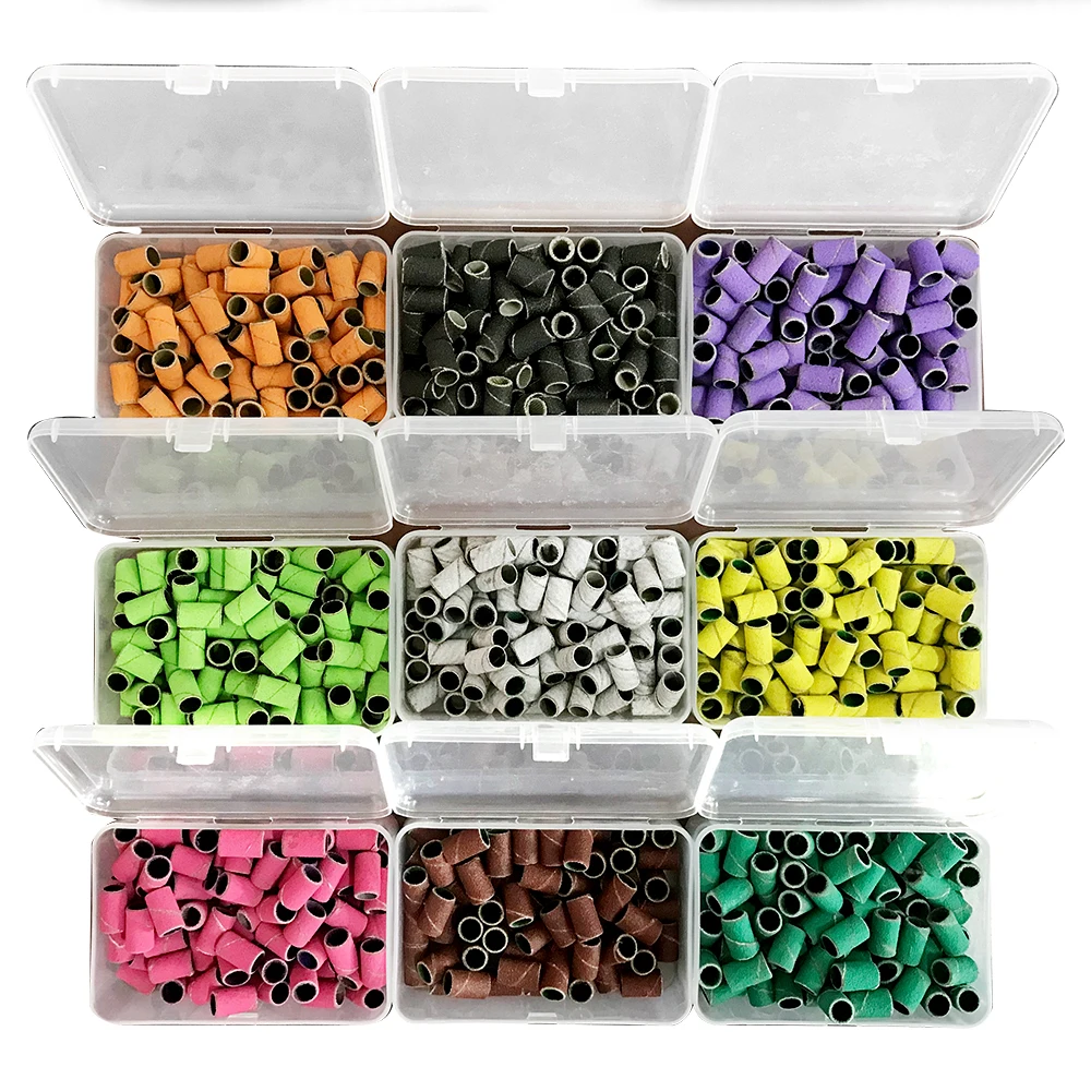 80# 120# 150# 180# Manicure Uv Gel Nail Remover Pink Sanding Band Nail ...