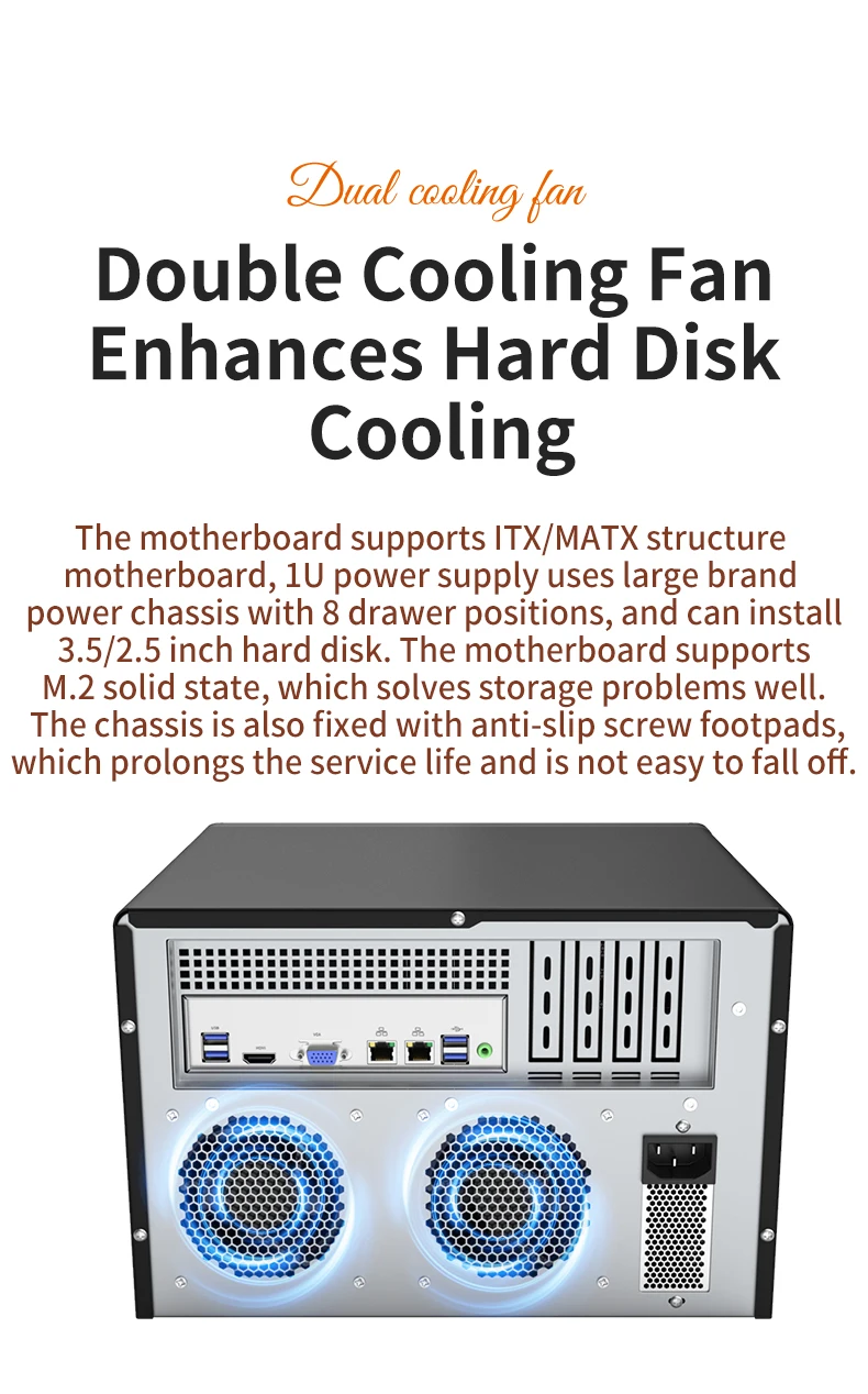 Guanfeng 8-Bay Chassis N5095 - Quad-Core Storage Server