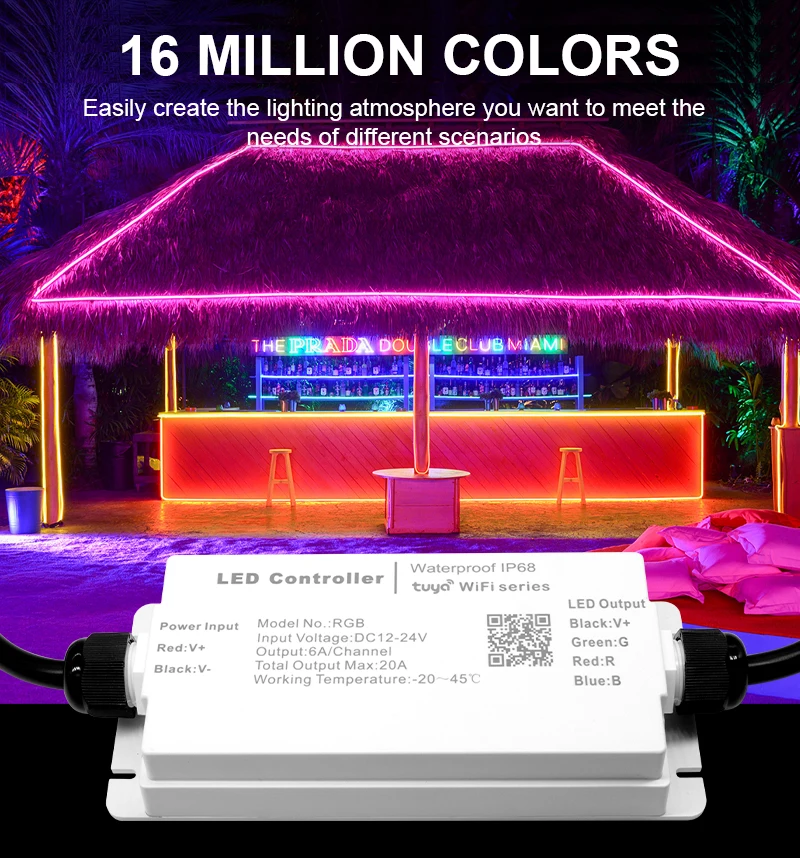 Waterproof IP68 RGB RGBW Wireless Remote Controller for LED Strips