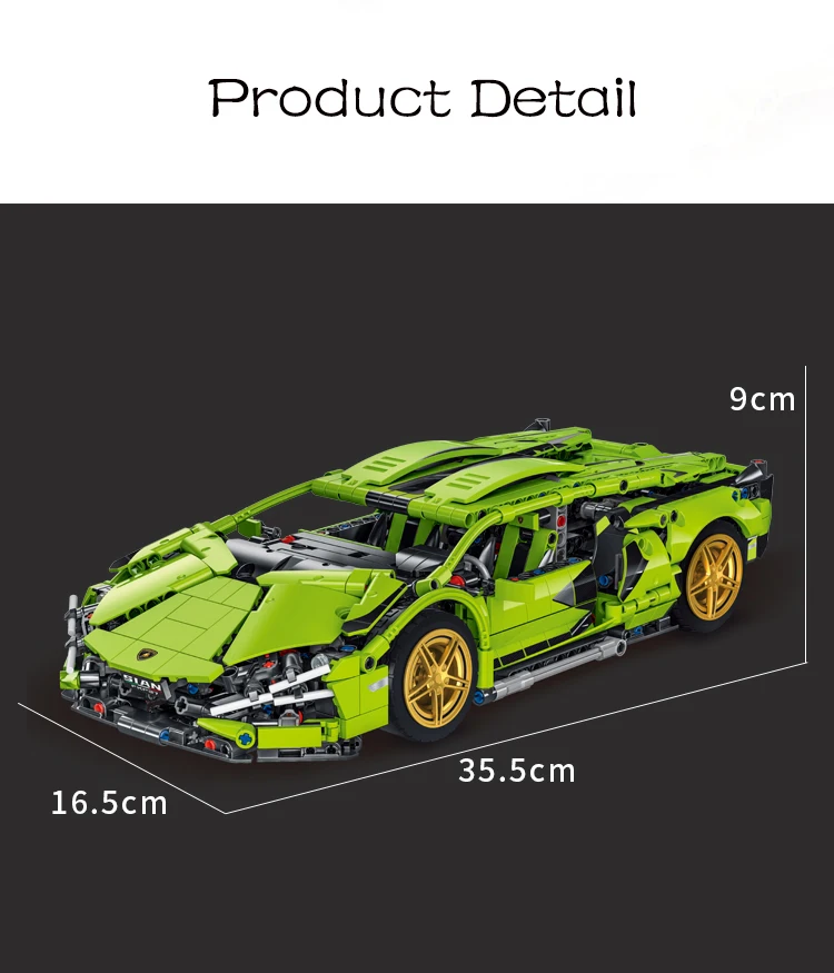 Super Racing Car Lam Borghinis Sian Building Blocks Assembly Compatible ...