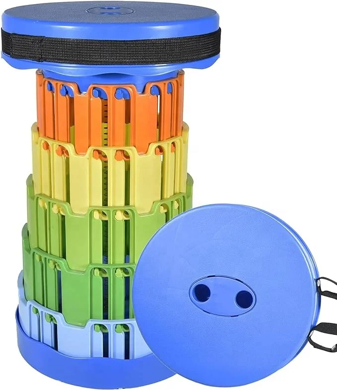 Height Adjustable pp Chair Folding Stool Step Stool Chairs for Outdoor ...