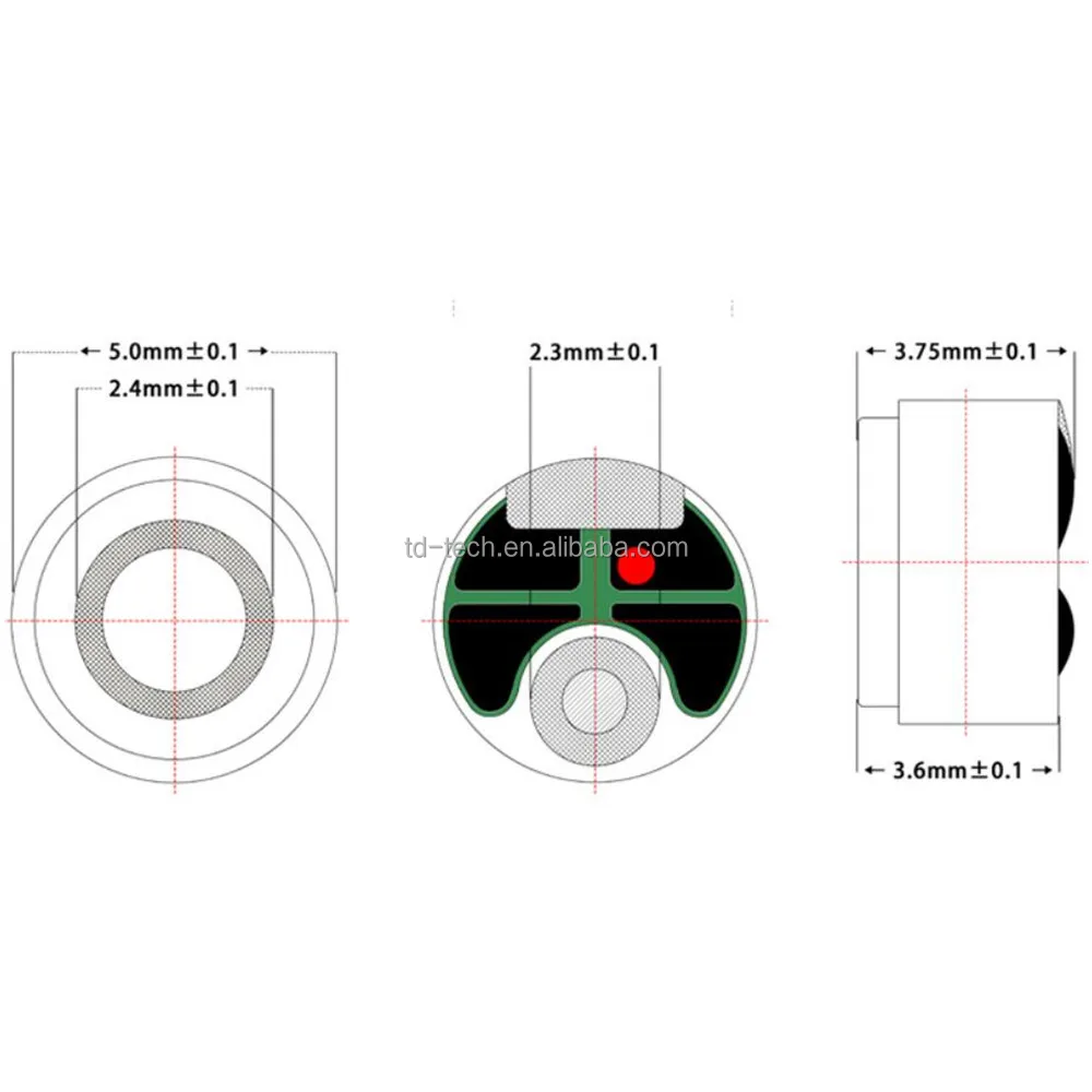 Taidacent 16ohm 3mw 5mm Graphene Diaphragm TWS Sport Earphone