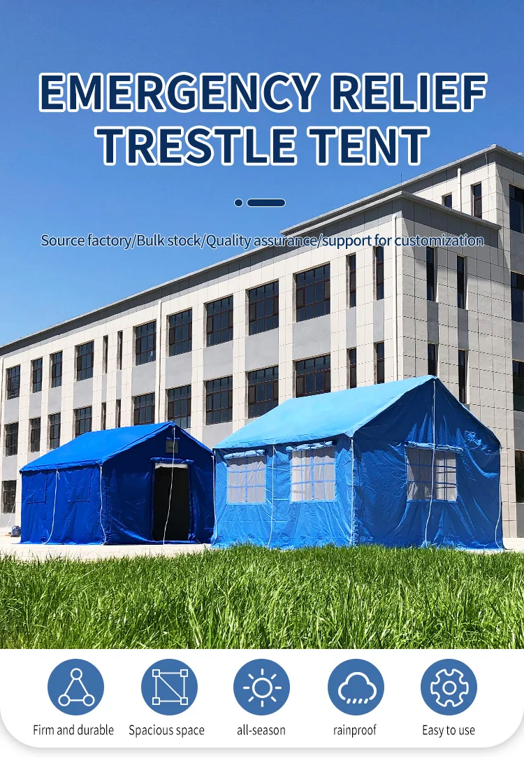 Outdoor Construction Site Disaster Relief Tent Canvas 3*4m Natural ...
