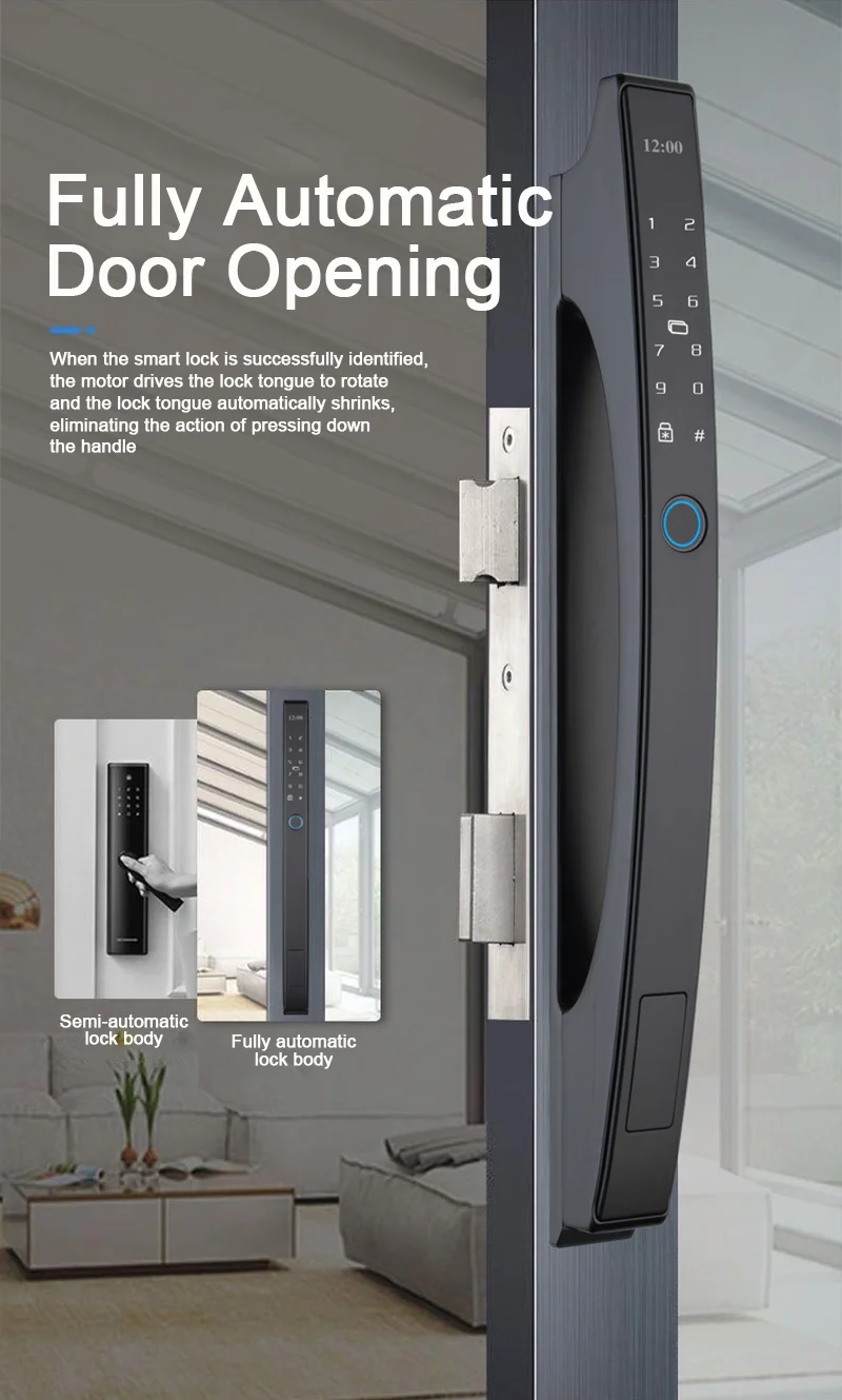 SUOBOOT Smart Door Lock Biometric Fingerprint Password Fully Automatic ...