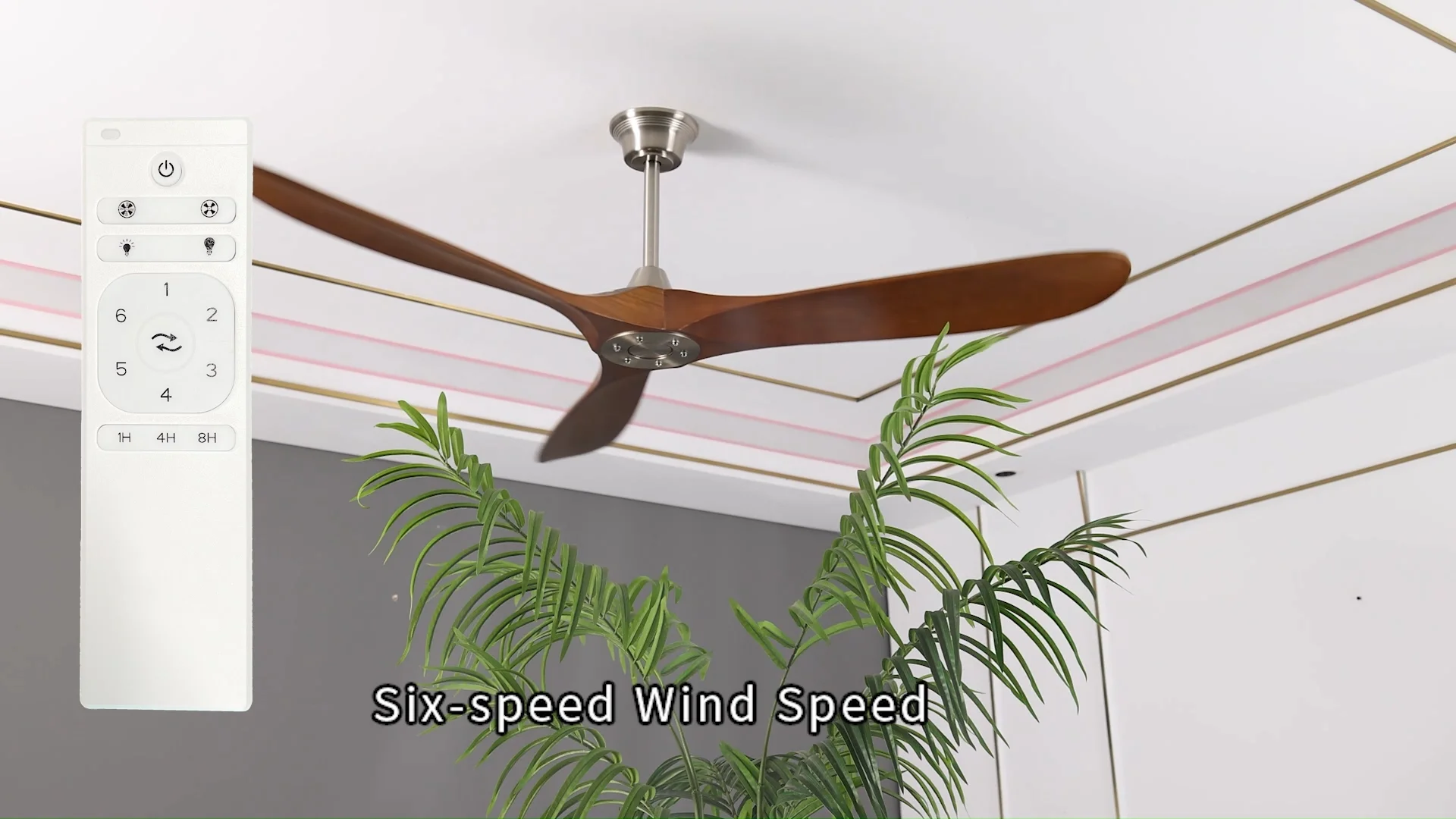 European Styles Custom Ceiling Fan Decorative Mute 3 Blade Remote ...