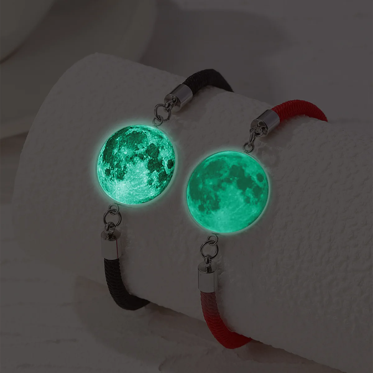 Dazgirl Long Distance Sun and Moon Touch Bracelet - Luminous Set