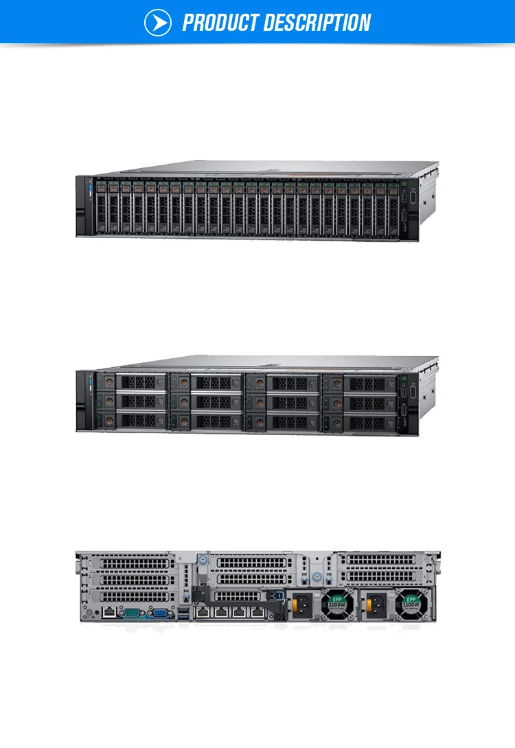 For Dell Emc Poweredge 2u Rack Server Dell R740 4210r 32g*4 2.4t*5 H330 ...