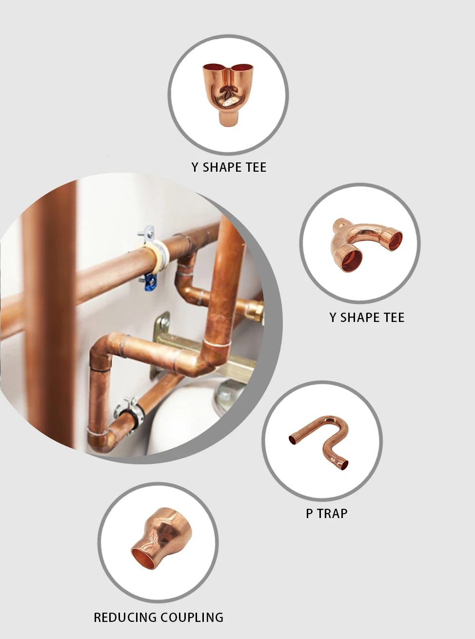 Copper Pipe Fitting,P-trap Cxc,For Refrigeration And Air Conditioning ...