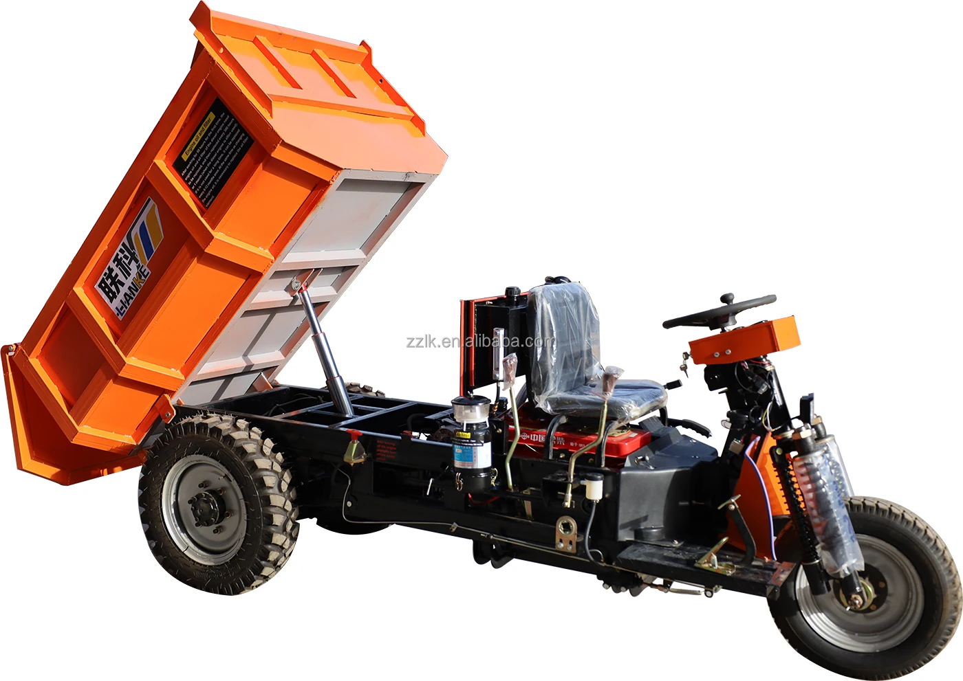 LK270D Diesel Mini Dumper 3-Wheel Open Cargo Truck 2500kg Capacity for ...