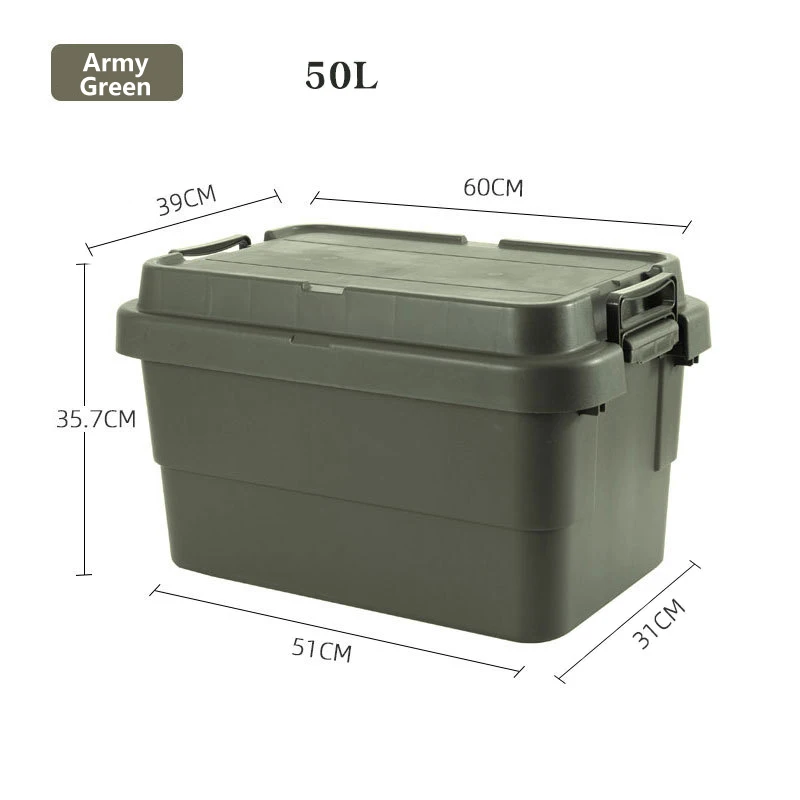 Yakeda Outdoor Storage Box Bin Camping Desk Plastic Boxes Large ...