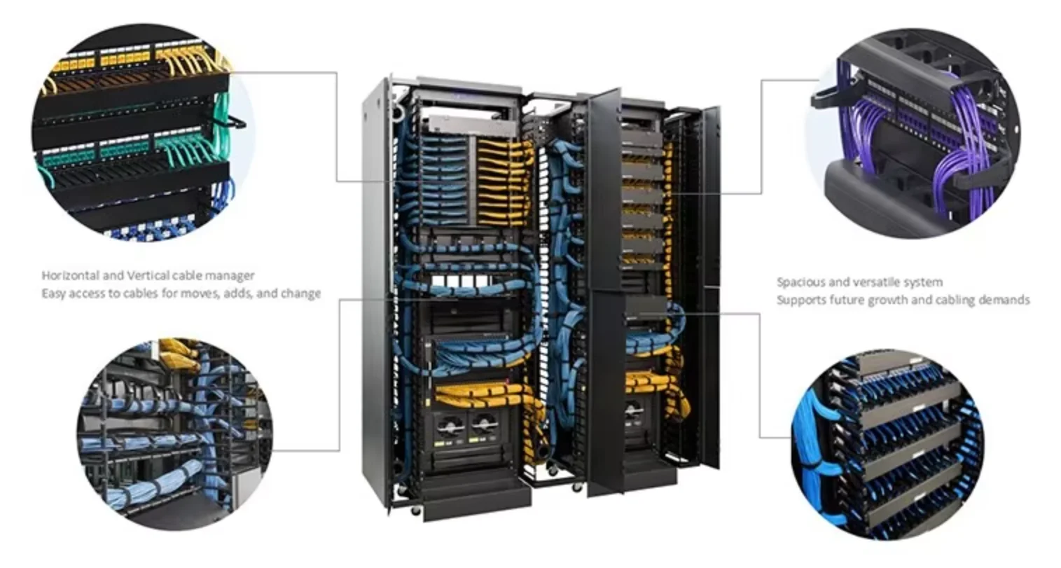Install on Network Cabinet,Free-combination Cable Management Ring for ...