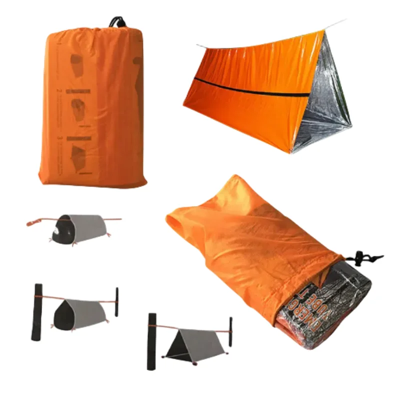 All Weather Survival Shack 2 Person 8' X 5' Mylar Thermal Shelter Tube ...